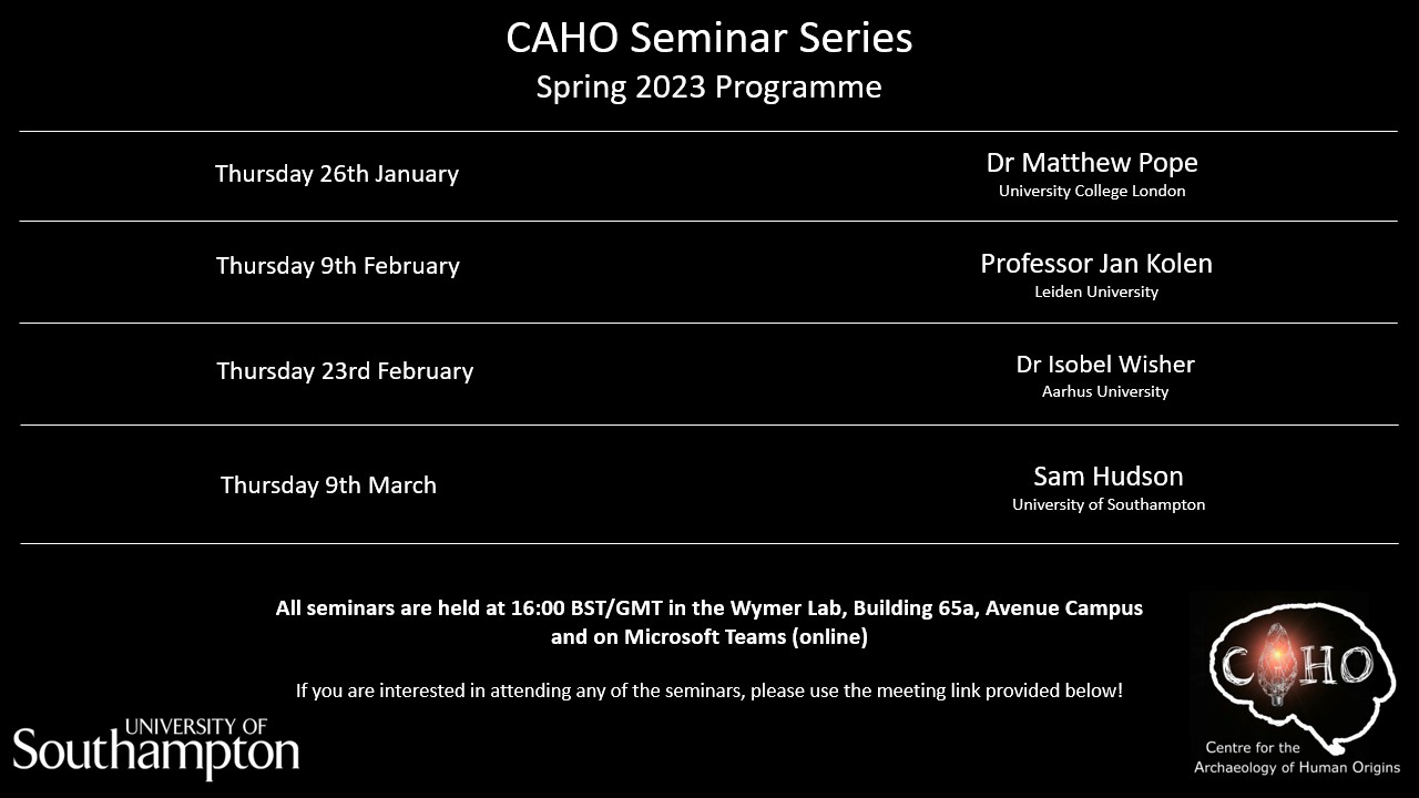 CAHO Seminar Series 2022-2023 Programme – CAHO